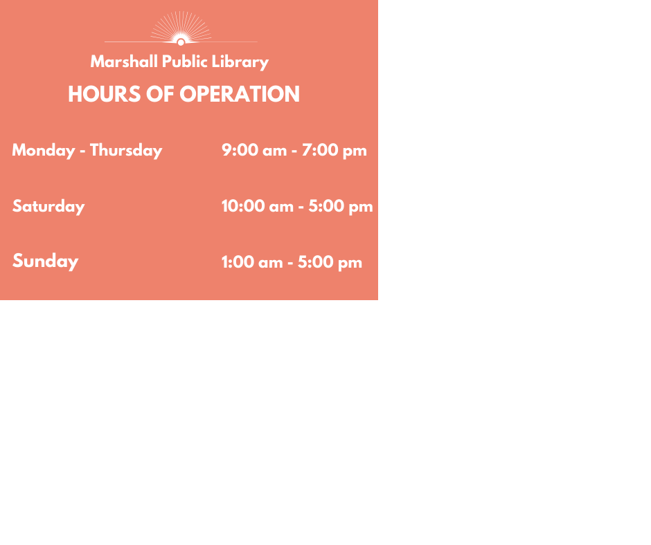 Library Hours – Marshall Public Library